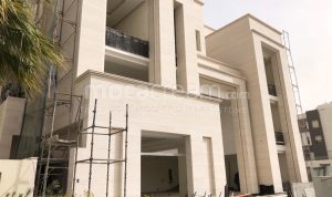 Villa projects in Kuwait with Moca Cream limestone cladding. Nuzha ...